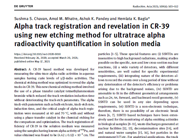 2021-22_Sushma Chavan _Radiochimica Acta_2021 - KC College of Arts ...